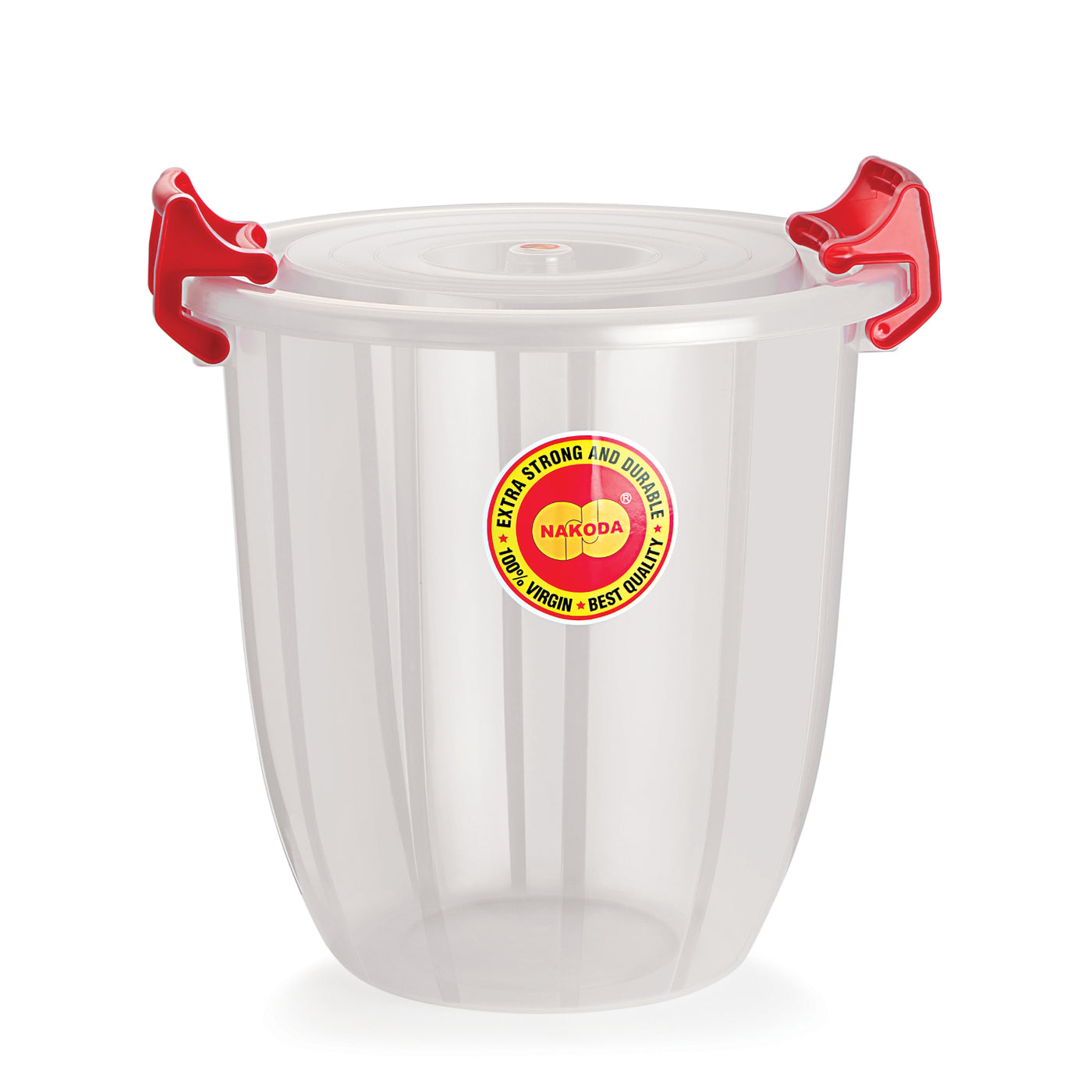TURBO BUCKET WITH LID (TRANSPARENT) — Nakoda Plast
