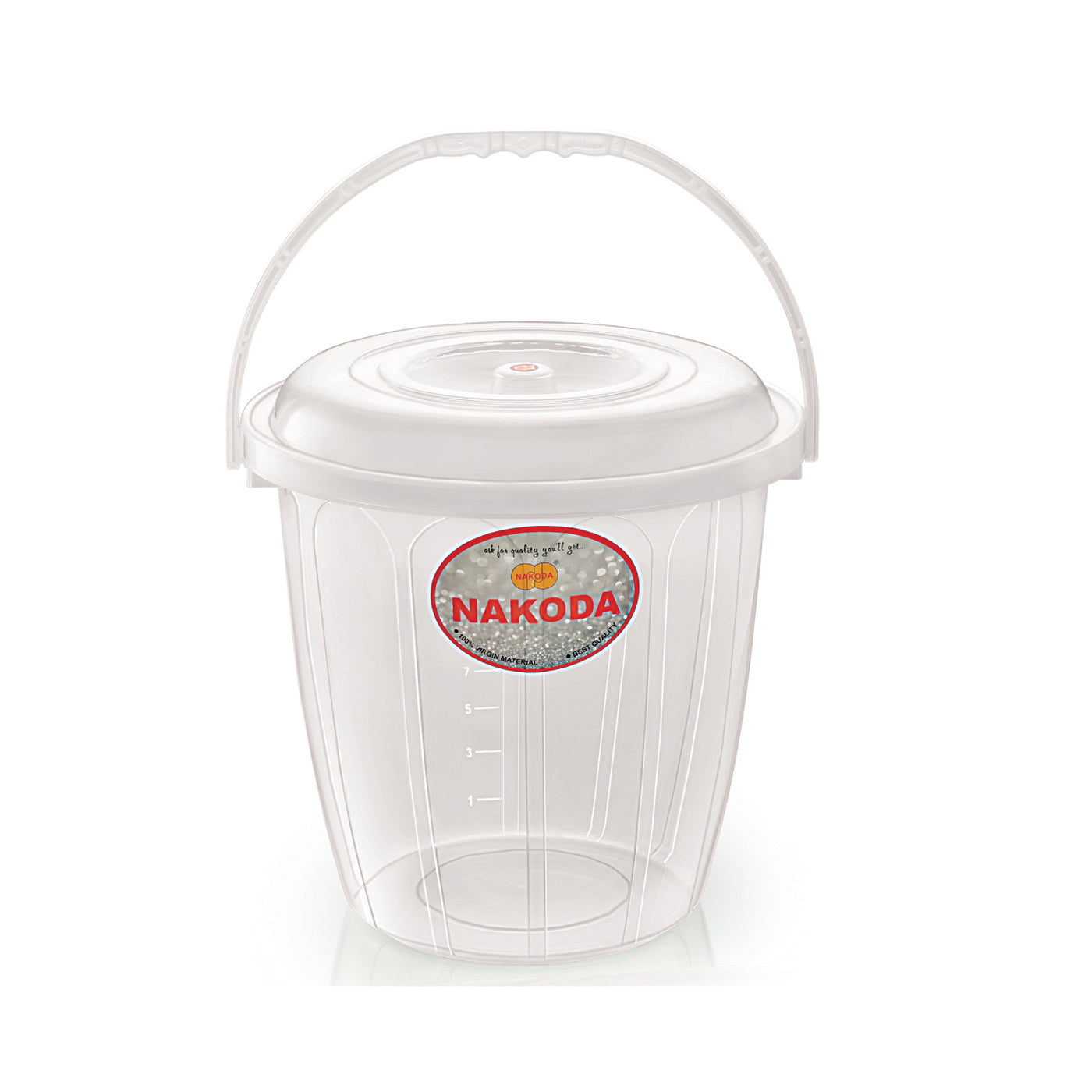 TURBO BUCKET WITH LID (TRANSPARENT & OPAQUE) 20/22/25 — Nakoda Plast