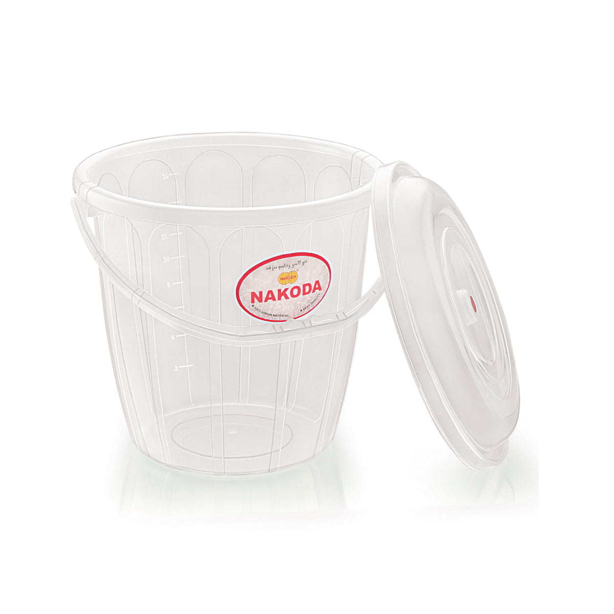 TURBO BUCKET WITH LID (TRANSPARENT & OPAQUE) 20/22/25 — Nakoda Plast
