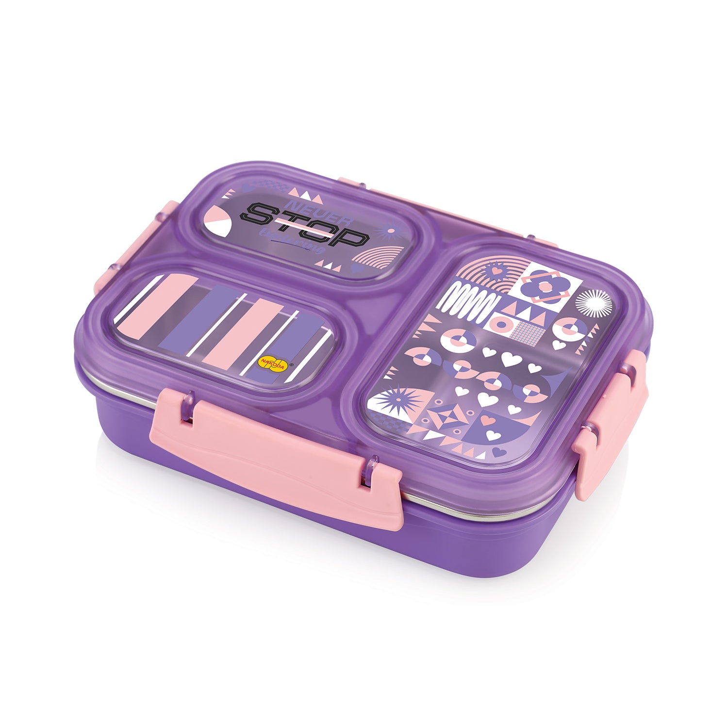 NERO 3 PARTITION LUNCH BOX — Nakoda Plast