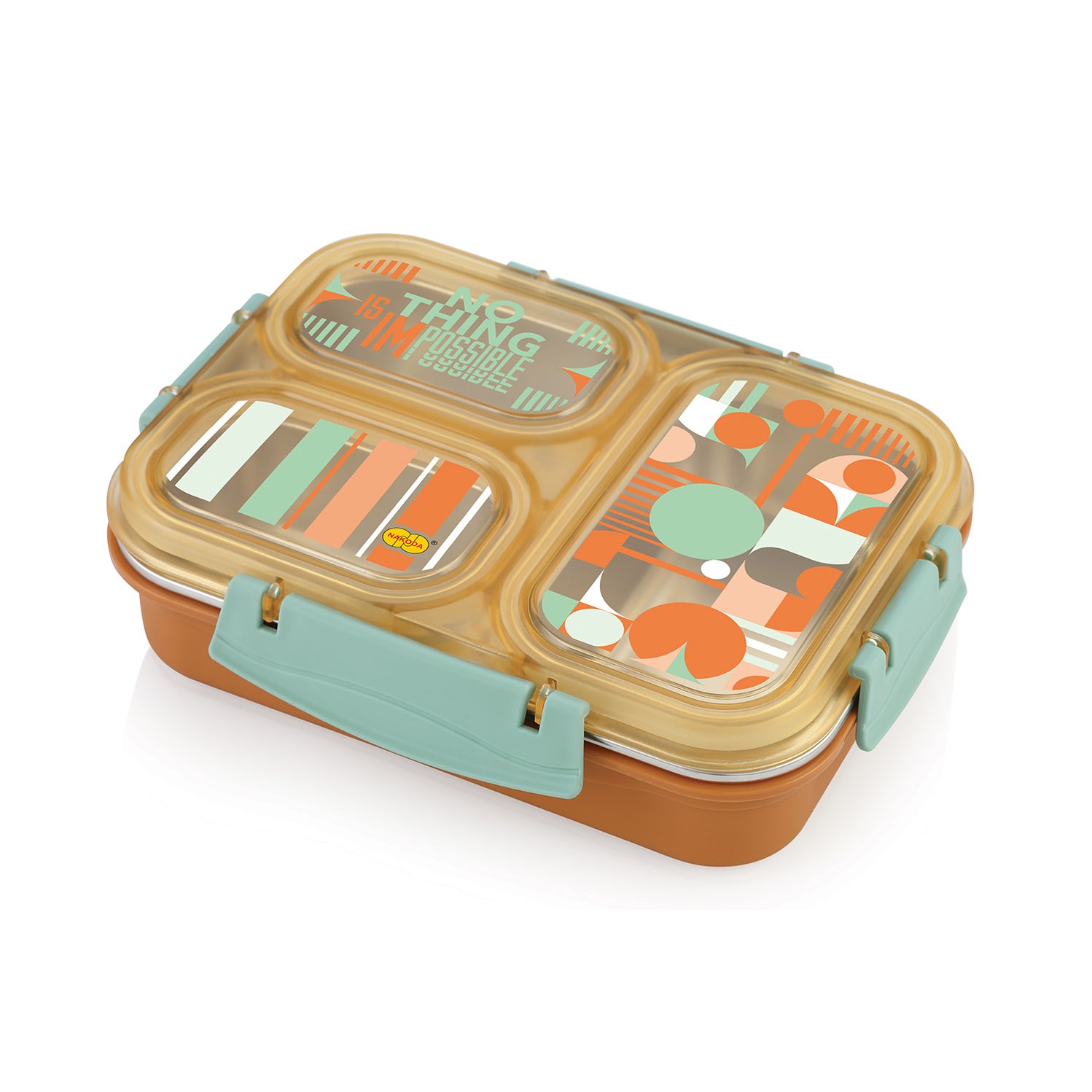 NERO 3 PARTITION LUNCH BOX — Nakoda Plast